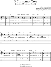 O Christmas Tree - chords, guitar tabs, and fingerstyle arrangement ...