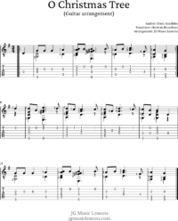 O Christmas Tree - chords, guitar tabs, and fingerstyle arrangement ...