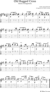 Old Rugged Cross (guitar chords, tabs, and arrangement) - JG Music Lessons