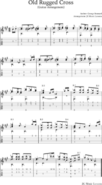 Old Rugged Cross (guitar chords, tabs, and arrangement) - JG Music Lessons