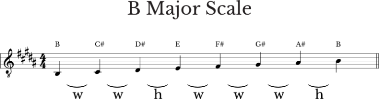 How to play the B Major scale on guitar (5 shapes with tabs) - JG Music ...