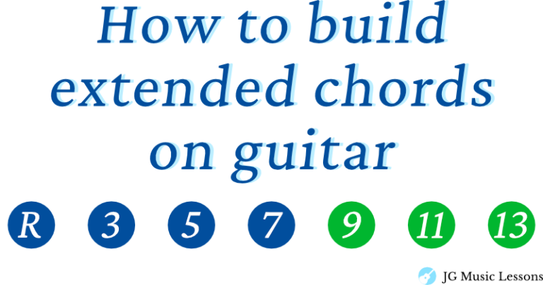 How to build extended chords on guitar (easy guide with charts) - JG ...
