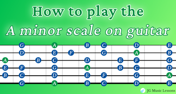 How to play the A minor scale on guitar (5 shapes with tabs) - JG Music ...