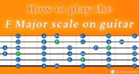 How to play the F Major scale on guitar (5 shapes with tabs) - JG Music ...